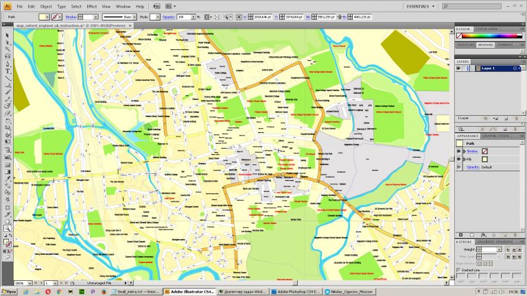 Perth: Free Printable Map Perth, Australia, exact vector street map ...