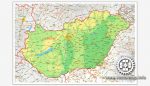 Hungary, printable vector Relief Counrty map, GPS correct Mercator ...