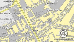 Cambridge UK Great Britain printable vector street map: City Plan full ...