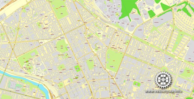 Stockholm, Sweden, printable vector street City Plan map V.3, full ...