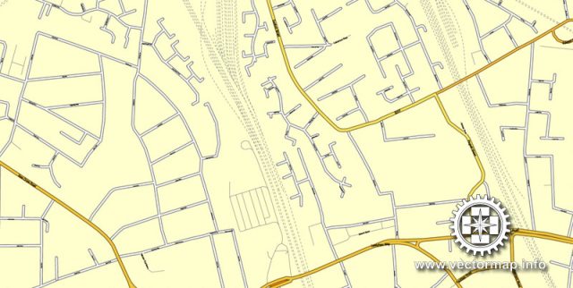 London Map UK England printable vector street map simple exact City ...