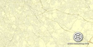 London Map Vector UK printable City Plan V.3 in 4 parts editable Street ...