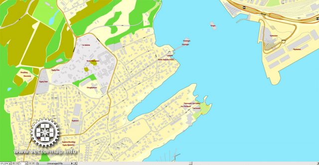 Oslo Map Vector Norway printable detailed City Plan V.2 full editable ...