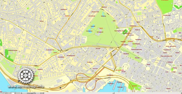 Oslo Map Vector Norway printable detailed City Plan V.2 full editable Street Map Adobe ...