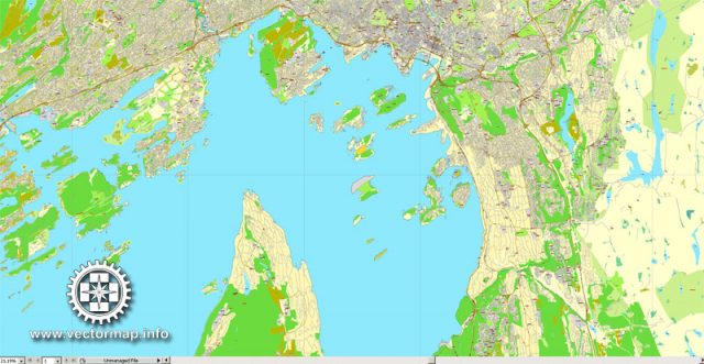 Oslo Map Vector Norway printable detailed City Plan V.2 full editable ...