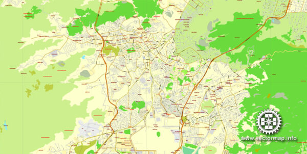 Rio de Janeiro, Brazil, printable vector street map, City Plan V.2 in 2 ...