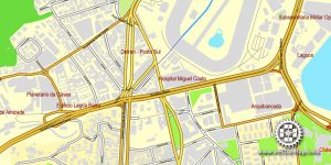 Rio de Janeiro, Brazil, printable vector street map, City Plan V.3 full ...