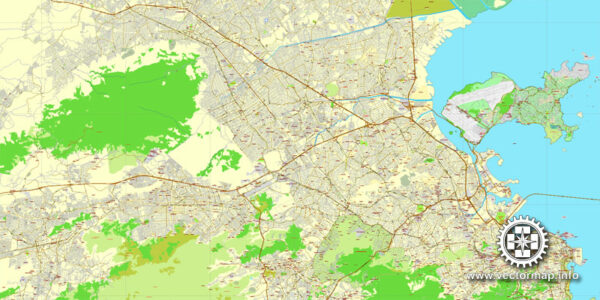 Rio de Janeiro, Brazil, printable vector street map, City Plan V.3 full ...