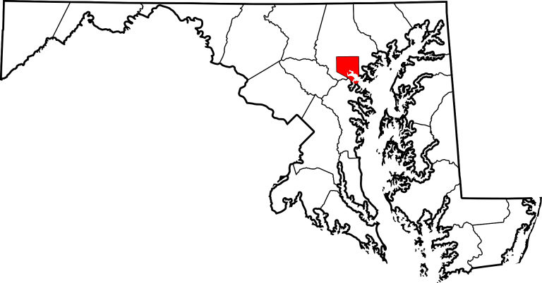 Baltimore, Maryland, US, printable vector street City Plan map V3, full ...