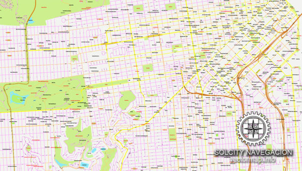 San Francisco, California, US, vector map Adobe Illustrator editable ...