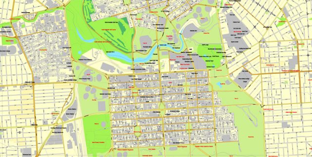 Adelaide Street Map Australia printable vector City Plan V3.21 editable ...