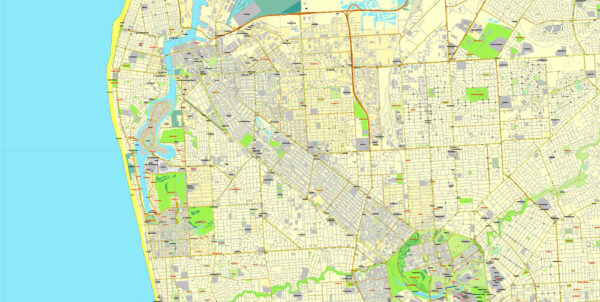 Adelaide PDF Map Vector Australia printable City Plan V3.29 editable ...