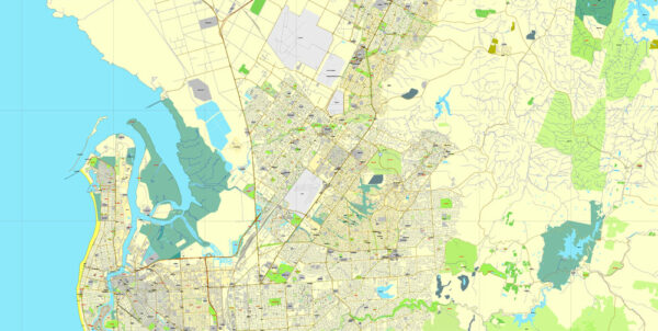 Adelaide Street Map Australia printable vector City Plan V3.21 editable ...