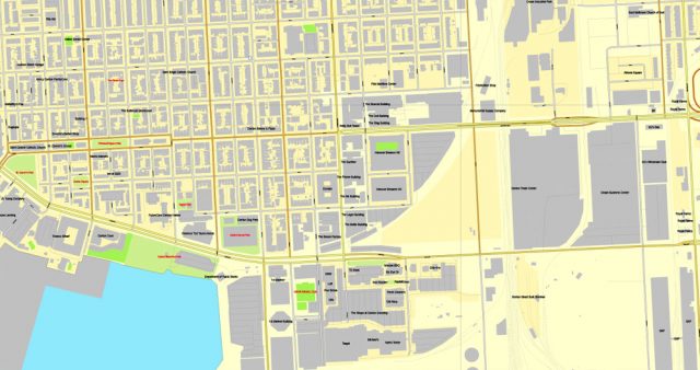 Baltimore, Maryland, US, printable vector street City Plan map V3, full ...