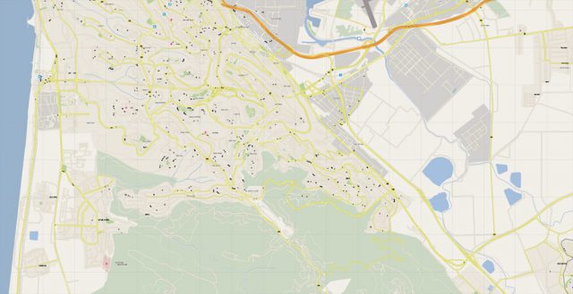 Haifa, Israel, printable vector street City Plan G-View V.3 map full ...
