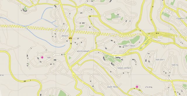 Haifa, Israel, printable vector street City Plan G-View V.3 map full ...