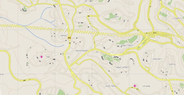 Haifa, Israel, printable vector street City Plan G-View V.3 map full ...