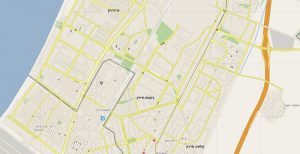 Haifa, Israel, printable vector street City Plan G-View V.3 map full ...