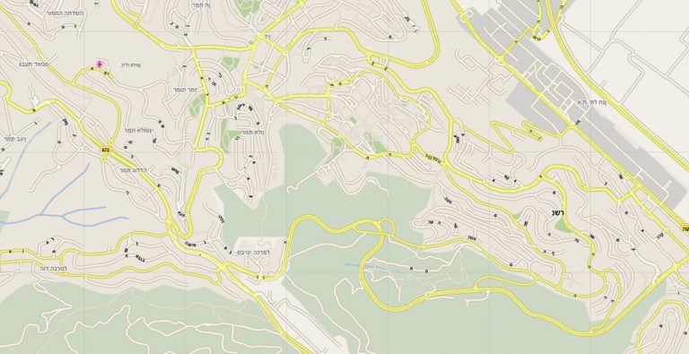 Haifa, Israel, printable vector street City Plan G-View V.3 map full ...