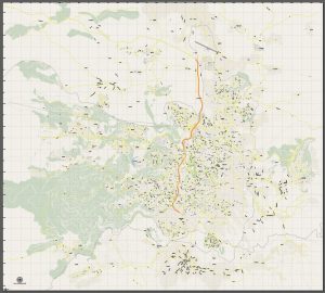 Jerusalem, Israel, printable vector street City Plan G-View V.3 map ...