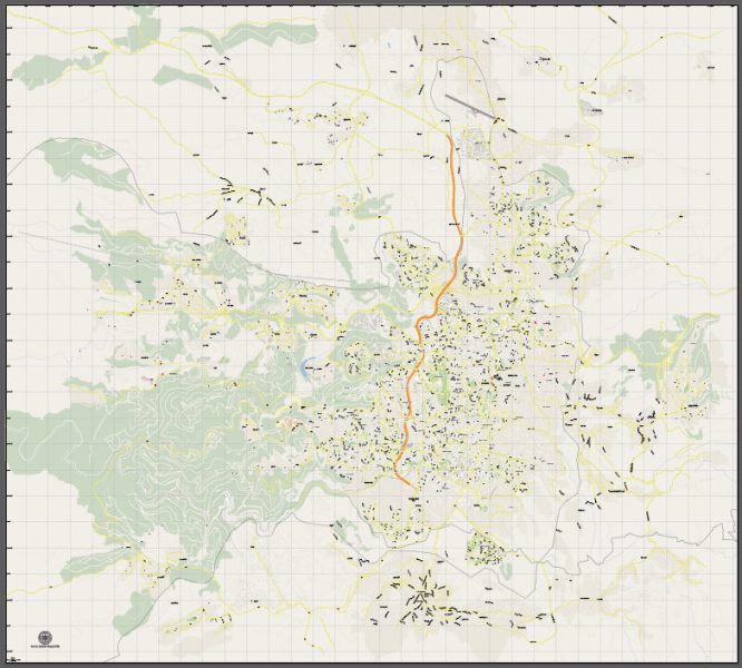 Editable Map Jerusalem Israel – Maps in Vector: Detailed Street Maps ...
