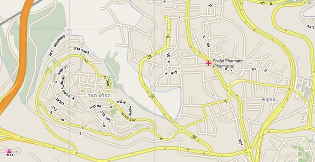 Jerusalem, Israel, printable vector street City Plan G-View V.3 map ...