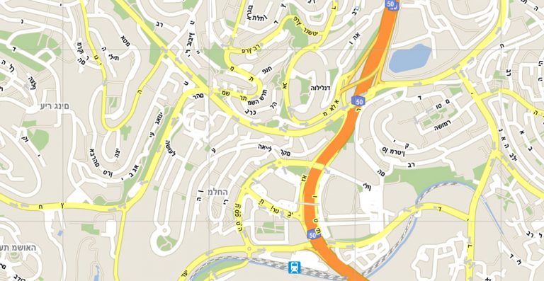 Jerusalem, Israel, printable vector street City Plan G-View V.3 map ...