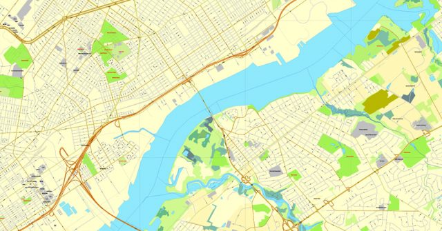 Philadelphia, Pennsylvania, US, printable vector map street City Plan V ...