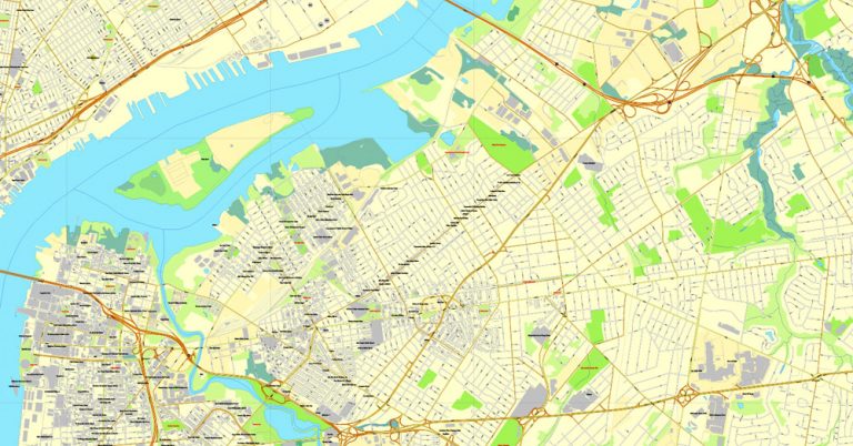 Philadelphia, Pennsylvania, US, printable vector map street City Plan V ...