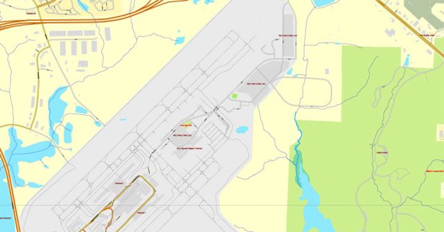 Raleigh Map, North Carolina, US, vector map Adobe PDF editable City ...