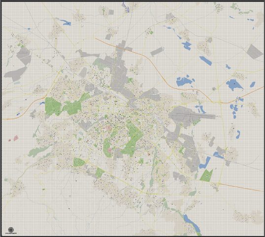Sofia Vector Map Bulgaria, printable City Plan full editable Adobe Illustrator editable Detailed ...