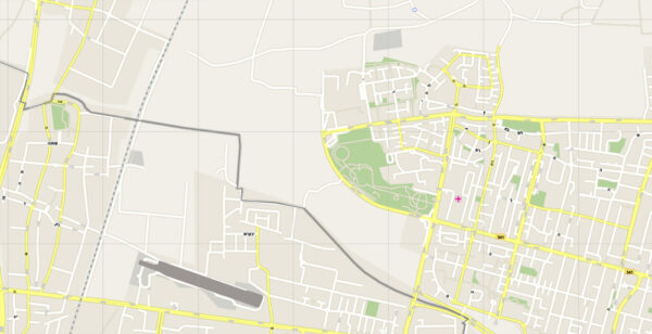 Tel Aviv, Israel, printable vector street City Plan G-View V.3 map full ...