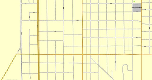 Terre-Haute, Indiana, US, exact map, street City Plan V.3, full ...