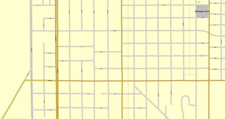 Terre Haute, Indiana, US, exact map, street City Plan V.3.09, full ...