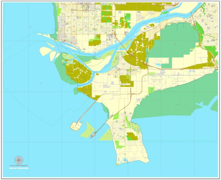 Vancouver exact map V.3.08: Printable City Plan Map in 4 parts of ...