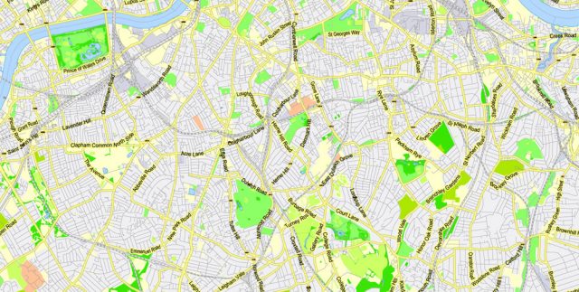 London Greater Map, England UK, printable vector map Adobe PDF editable ...