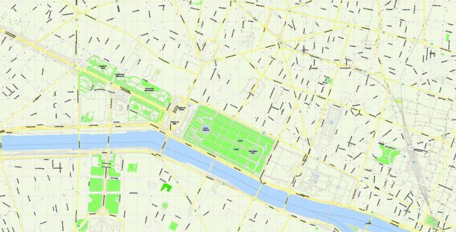 Paris Map Full, France, printable vector map Adobe Illustrator editable ...