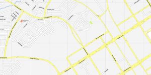 Abuja Nigeria printable exact vector map G-View level 16 (250 meters ...