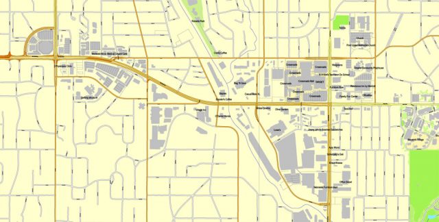 Omaha, Nebraska, US, exact vector street City Plan map V3.09, full ...