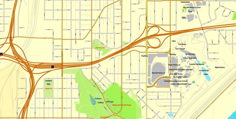 Omaha, Nebraska, US, exact vector street City Plan map V3.09, full ...