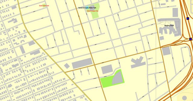Providence, Rhode Island, US, exact vector street City Plan map V3.09 ...