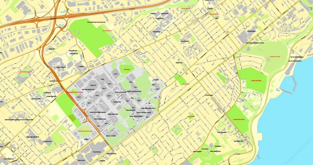 Quebec City Map, Canada, Printable City Plan V.3.09 Adobe PDF, full ...