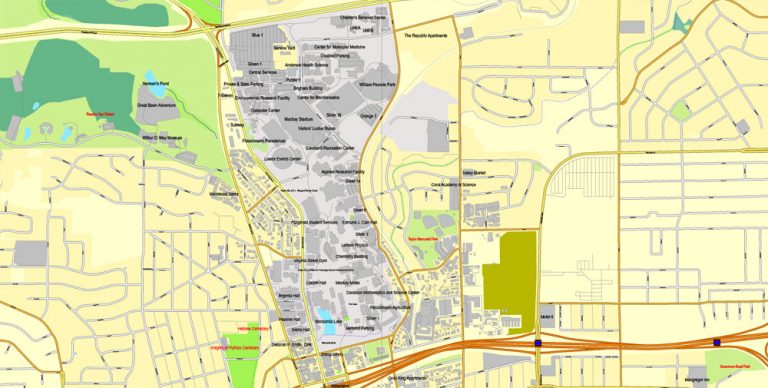 Reno, Nevada, US, exact vector street City Plan map V3.09, full ...