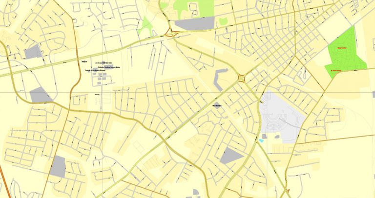 Richmond, Virginia, US, exact vector street City Plan map V3.09, full ...