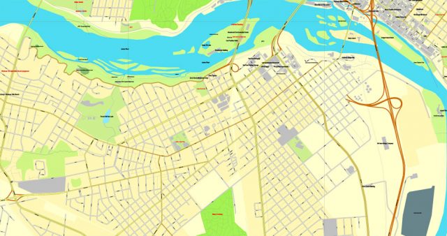 Richmond, Virginia, US, exact vector street City Plan map V3.09, full ...