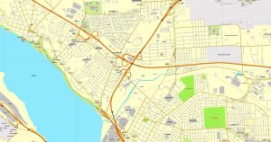 Syracuse Map New York US exact vector street map V2.09 full editable ...