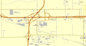Topeka, Kansas, US, exact vector street City Plan map V2.09, full ...