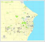 Wind Point, Wisconsin, US printable vector street City Plan map, full ...