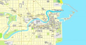 Wind Point, Wisconsin, US printable vector street City Plan map, full ...