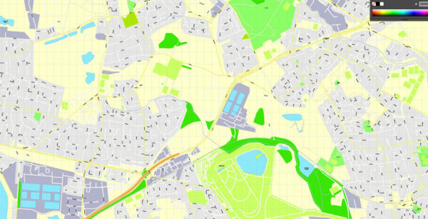 Heathrow, Feltham, Hounslow map (part of Greater London Map), England ...